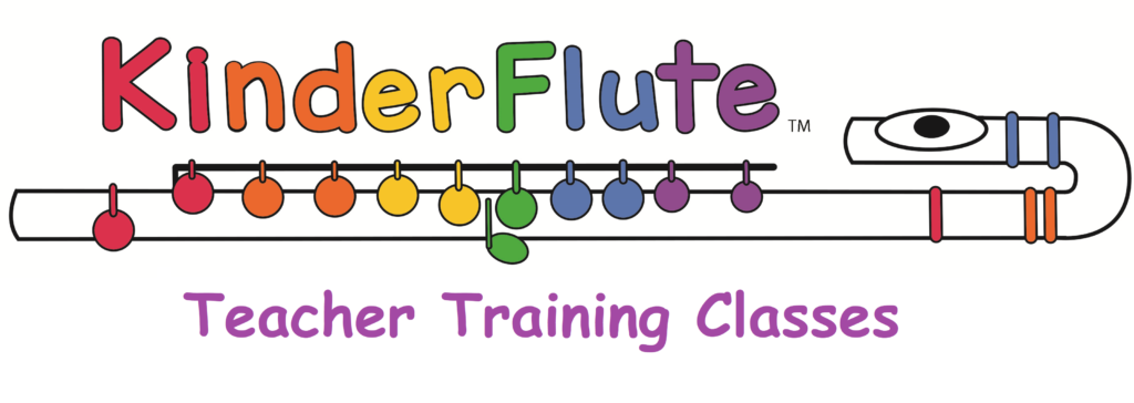 KinderFlute logo with TM with Teacher Training Classes - The Flute View